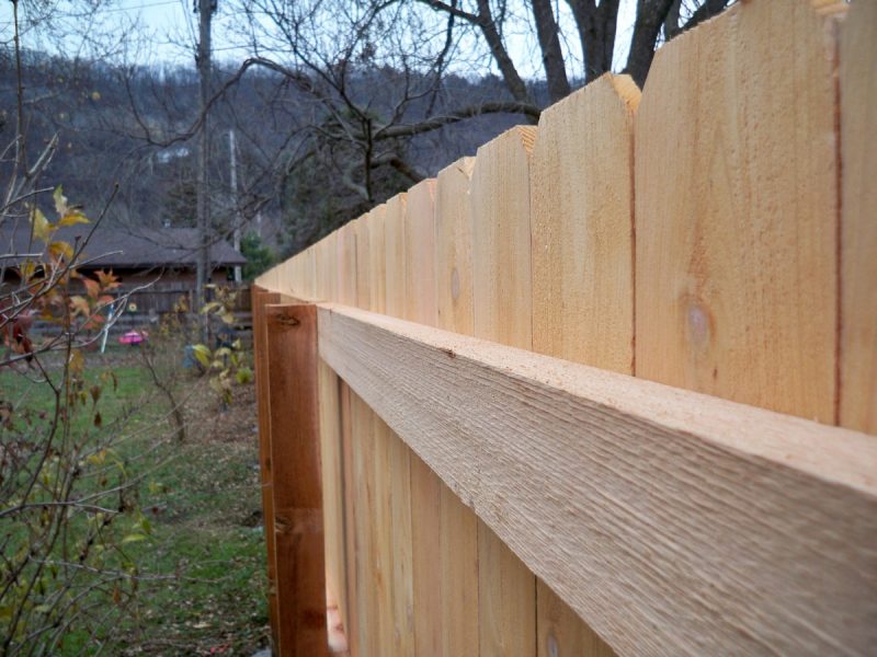Dog Ear Cedar Fence Gallery | Phillips Outdoor Services - Onalaska, WI