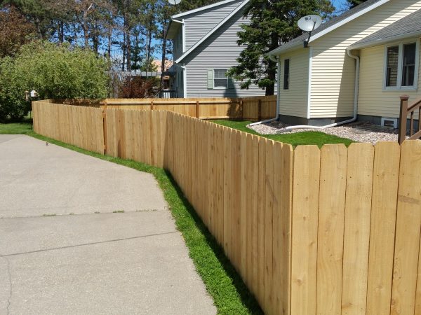 Dog Ear Cedar Fence Gallery | Phillips Outdoor Services - Onalaska, WI