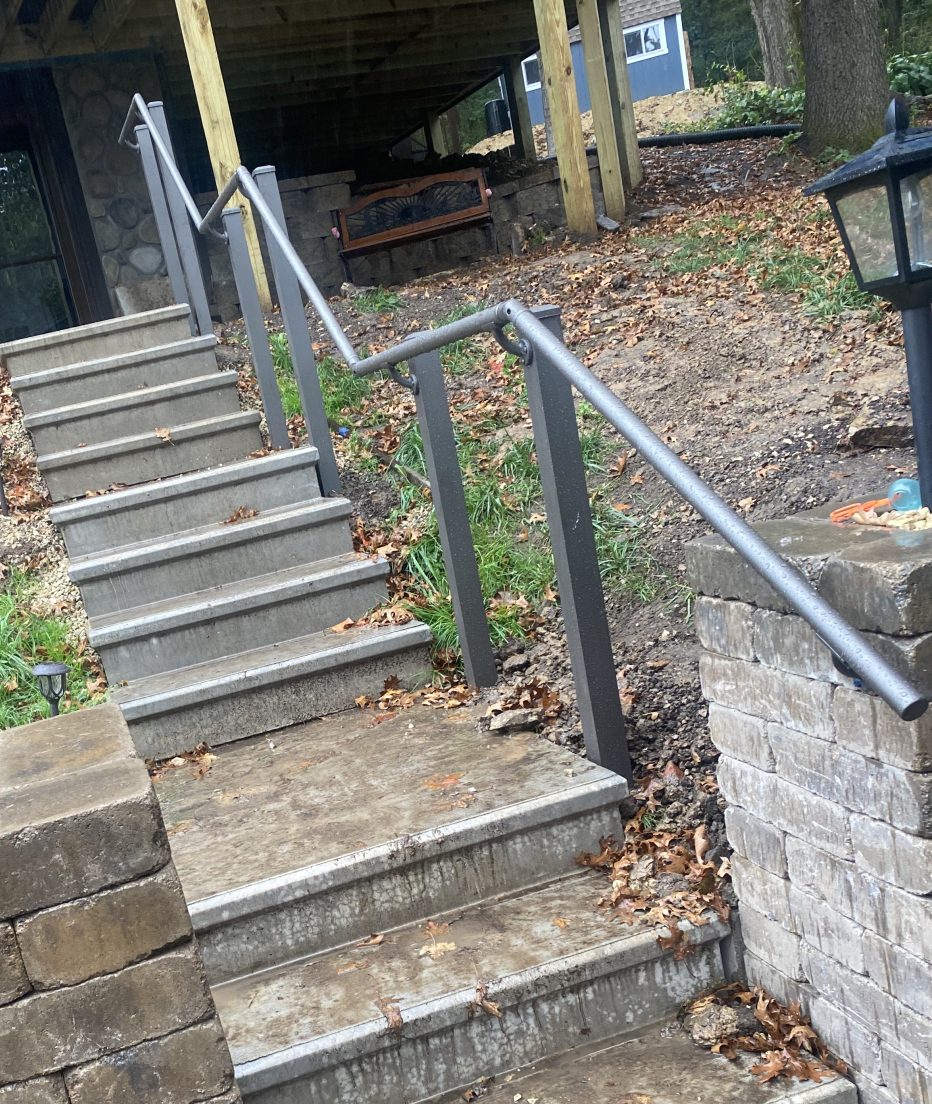 Continuous Handrail in Bronze Fine Texture | Phillips Outdoor Services