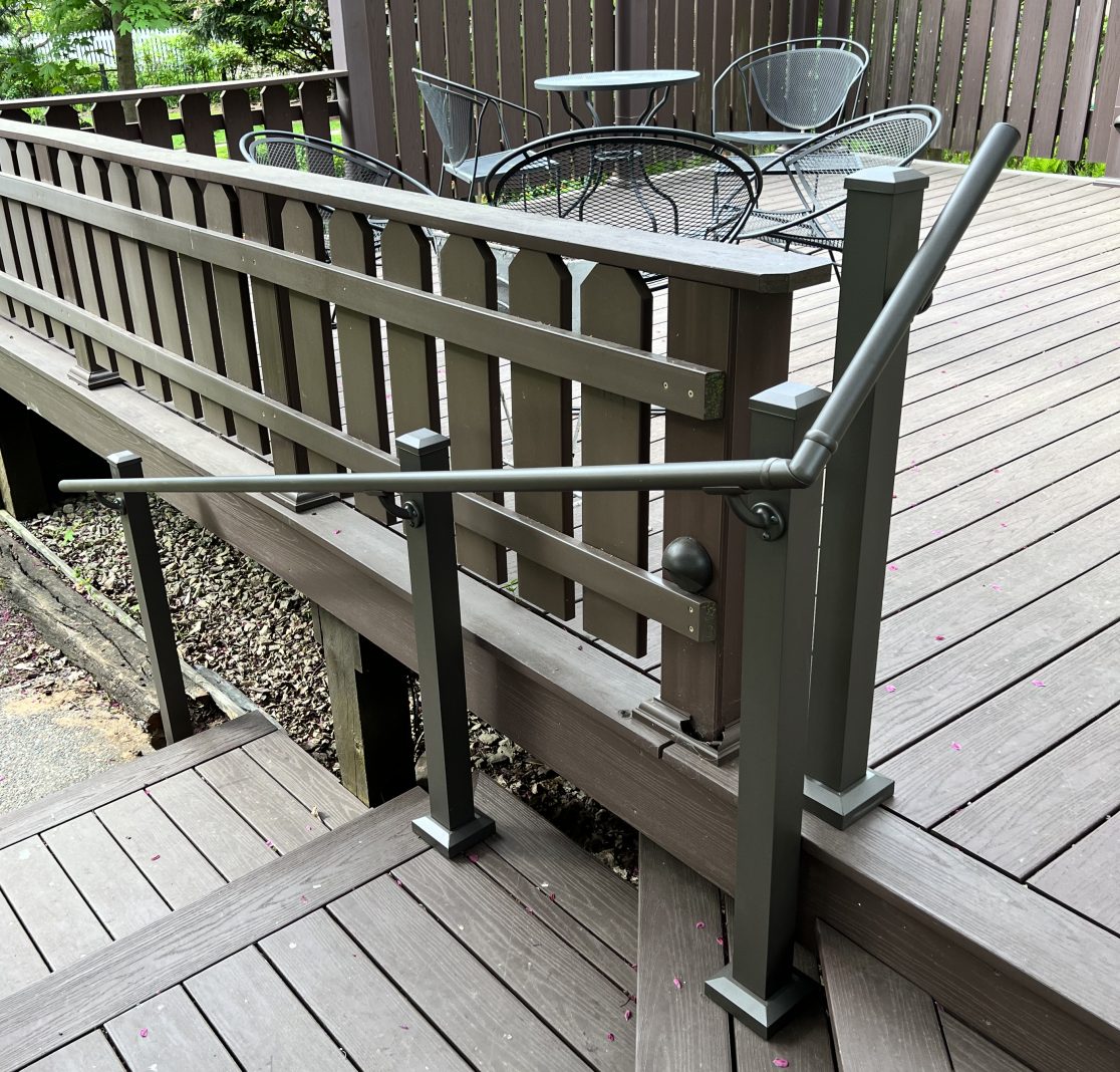 Continuous Handrail in Bronze Fine Texture | Phillips Outdoor Services