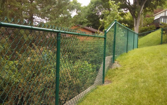 Green Vinyl-Coated Chain Link Fencing | Phillips Outdoor Services ...