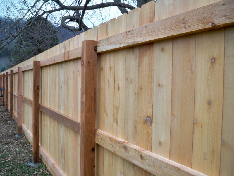 Dog Ear Cedar Fence Gallery | Phillips Outdoor Services - Onalaska, WI